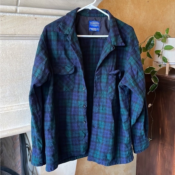 Pendleton | Shirts | Pendleton Plaid Flannel Shirt Vintage Blue And ...